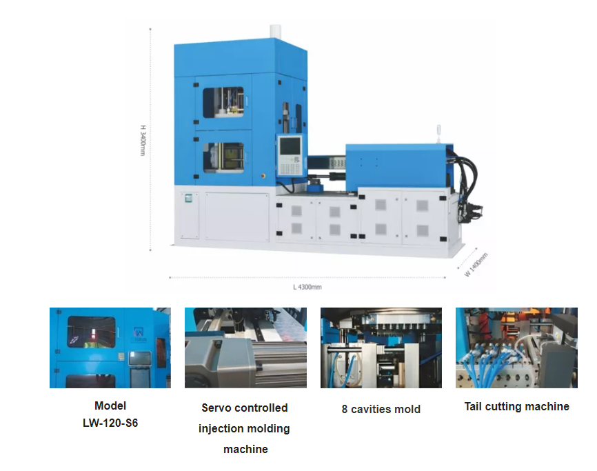 LW-120-S6 High-Output 6-Cavity ISBM Machine | Automatic Injection ...